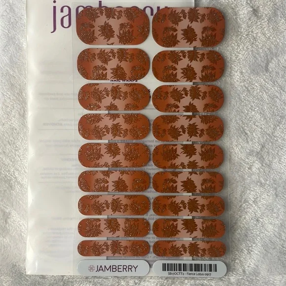 Lotus Jamberry Elegant Gold Zen Yoga Lotus Flower Fashion Minx Nail